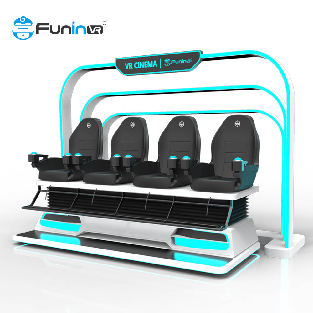 9D VR Theme Park Cinema Simulator 4 Seats Virtual Reality Equipment ...