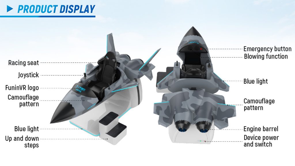 VR เครื่องเกมอาร์เคดเครื่องบินรบอุปกรณ์เสมือนจริง - 9D VR Simulator โรง ...