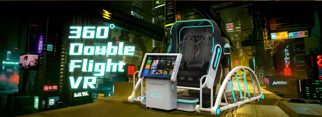 360° Rotation VR Flight Simulator ที่นั่งคู่เครื่องเกมเสมือนจริง - 9D ...