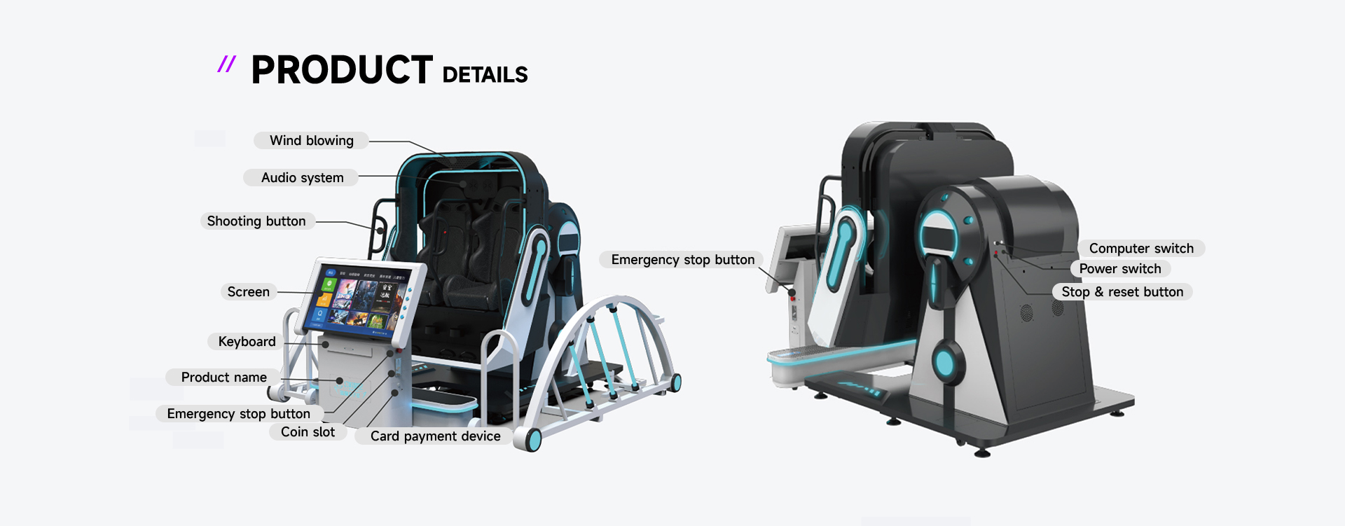 360° Rotation VR Flight Simulator Double Seats Virtual Reality Game ...