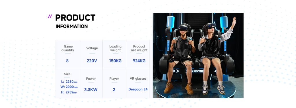 เครื่องจำลองการบินเสมือนจริงที่นั่งคู่เครื่องเกม VR Drop Tower - 9D VR ...